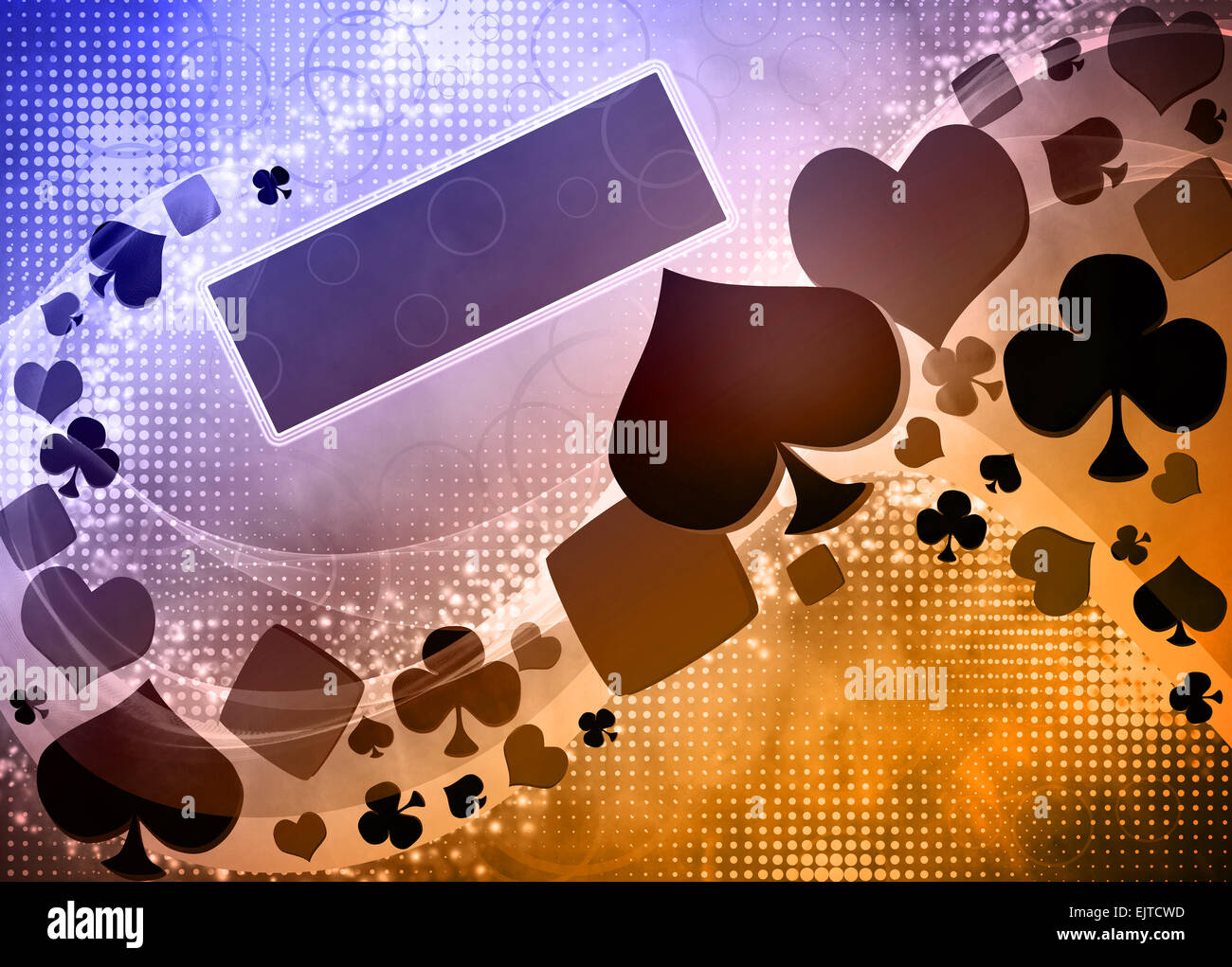 Abstract casino and poker invitation advert background with empty space ...