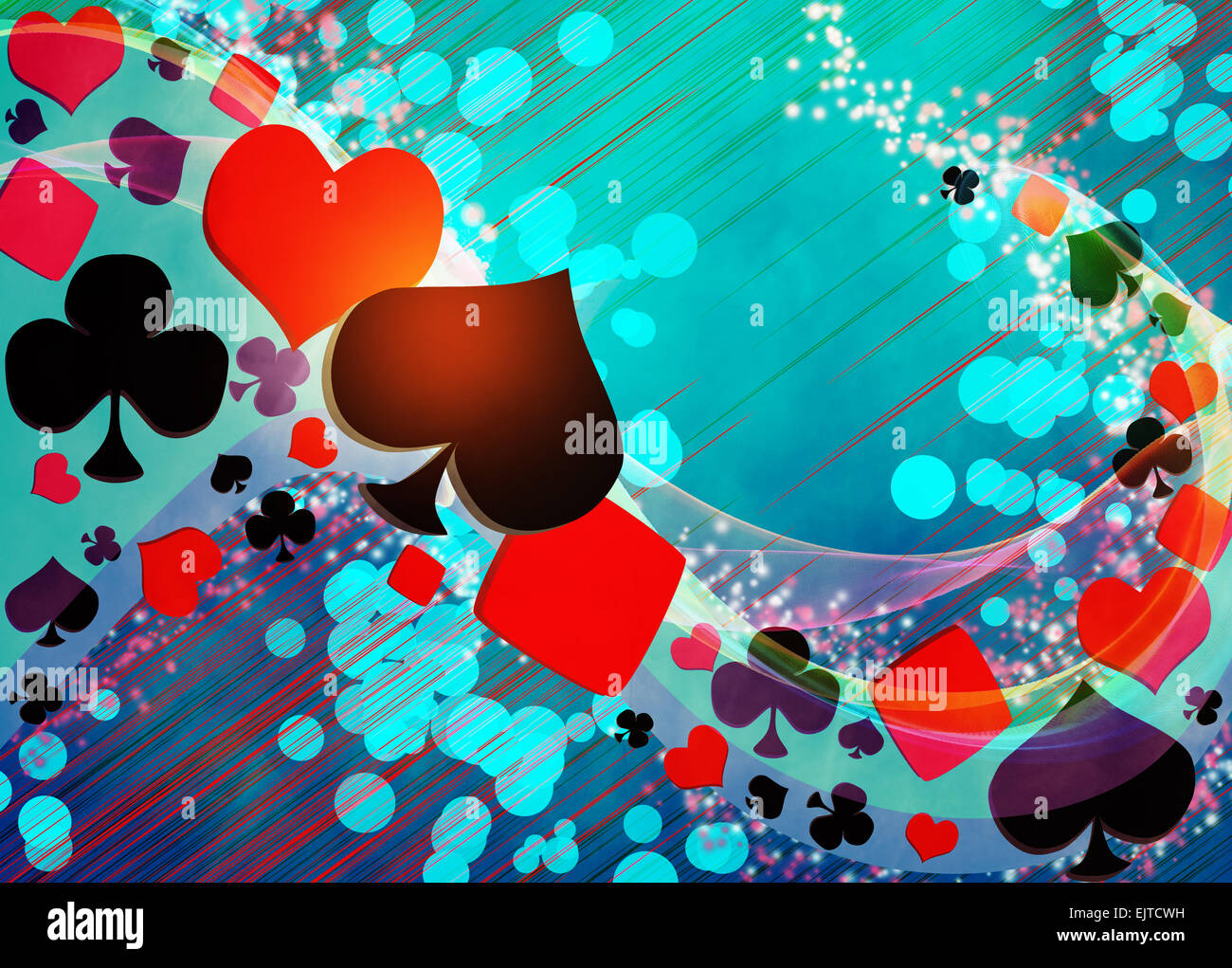 Abstract casino and poker invitation advert background with empty space ...