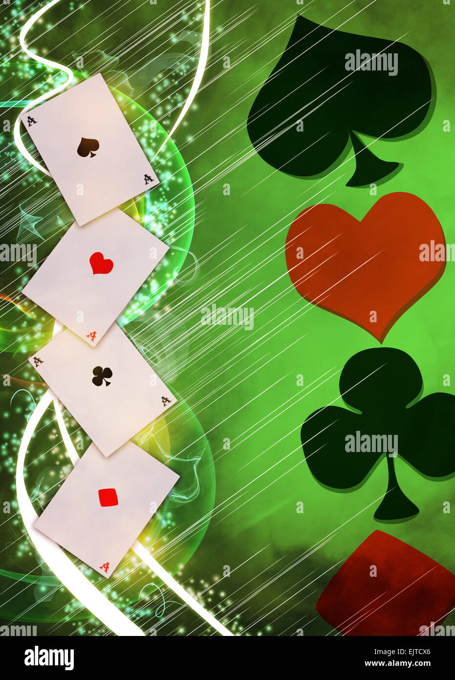 Abstract casino and poker invitation advert background with empty space ...
