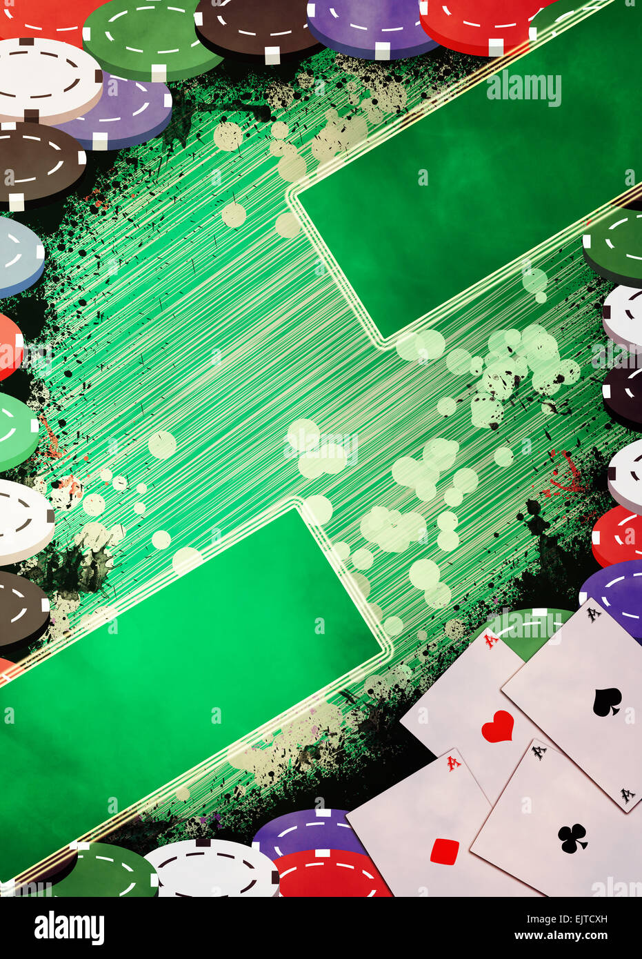 Abstract casino and poker invitation advert background with empty space ...