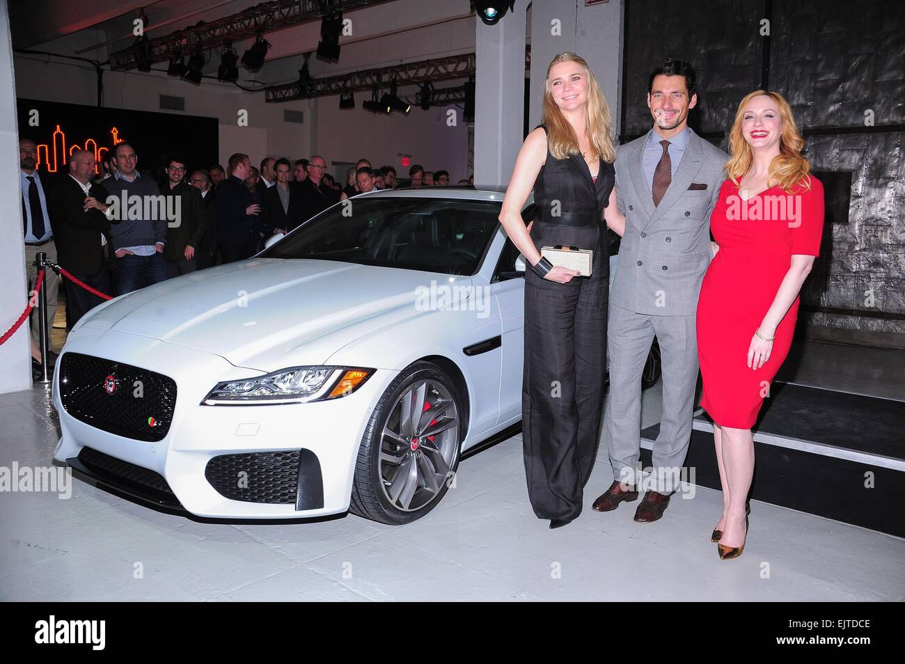 New York, NY, USA. 31st Mar, 2015. Jodie Kidd, David Gandy, Christina ...