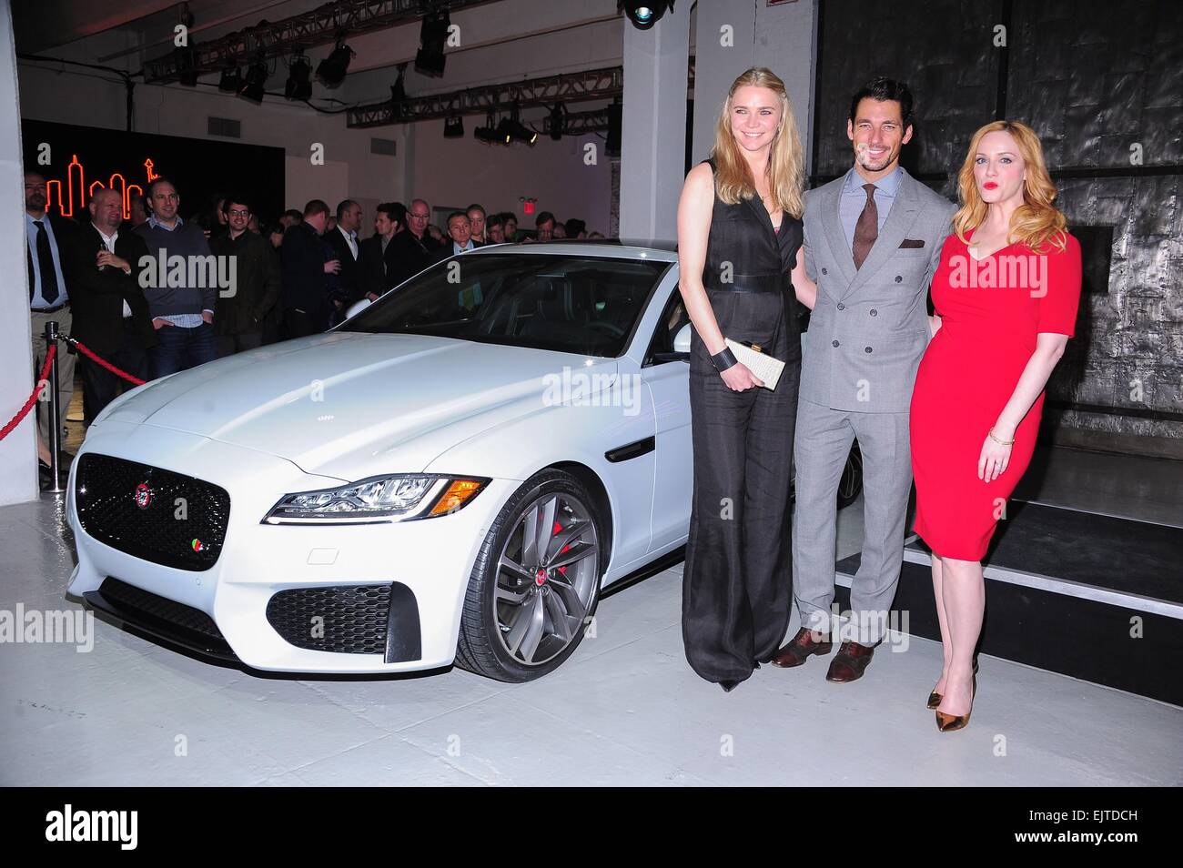 New York, NY, USA. 31st Mar, 2015. Jodie Kidd, David Gandy, Christina ...