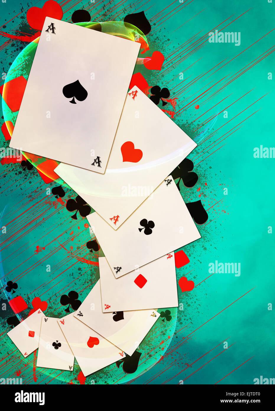 Abstract casino and poker invitation advert background with empty space ...