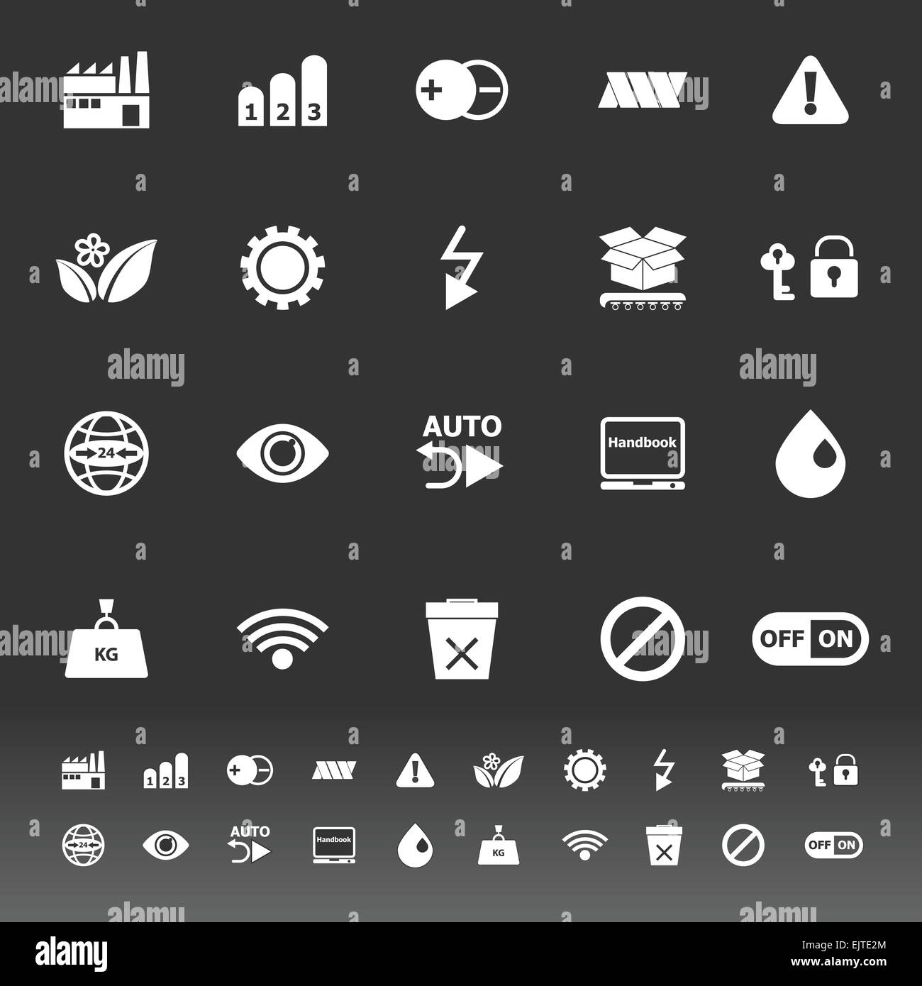 Electronic sign icons on gray background, stock vector Stock Vector ...