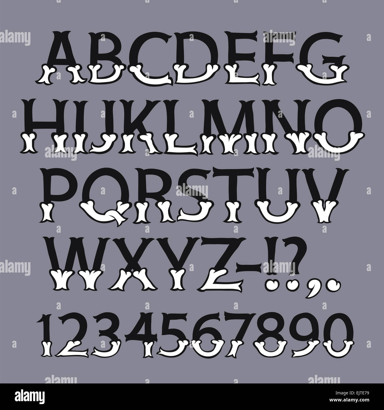 Halloween Bone Font Stock Photo - Alamy