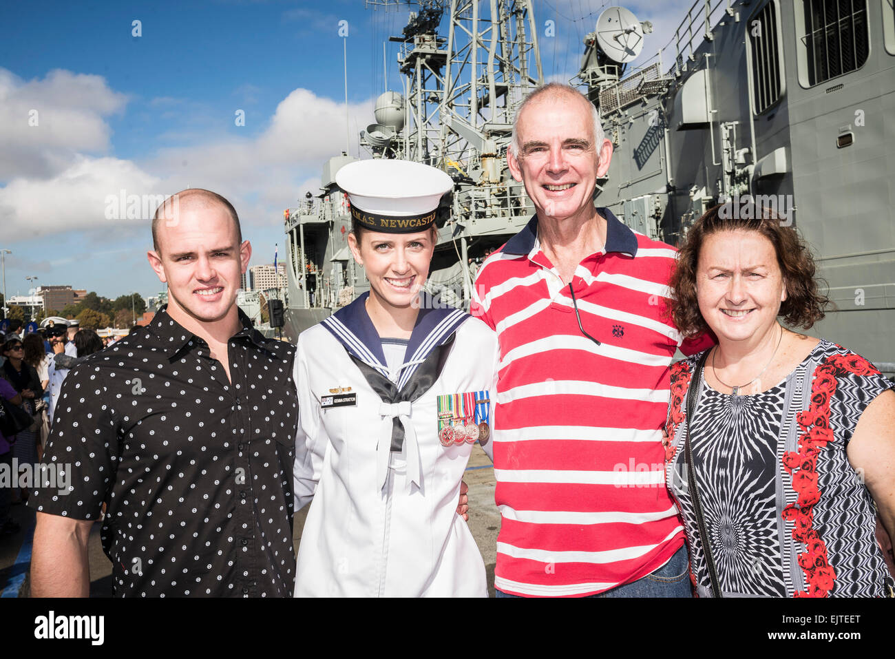 Sydney, AUSTRALIA - April 01, 2015: Gemma Stratton (Uniform) of frigate ...