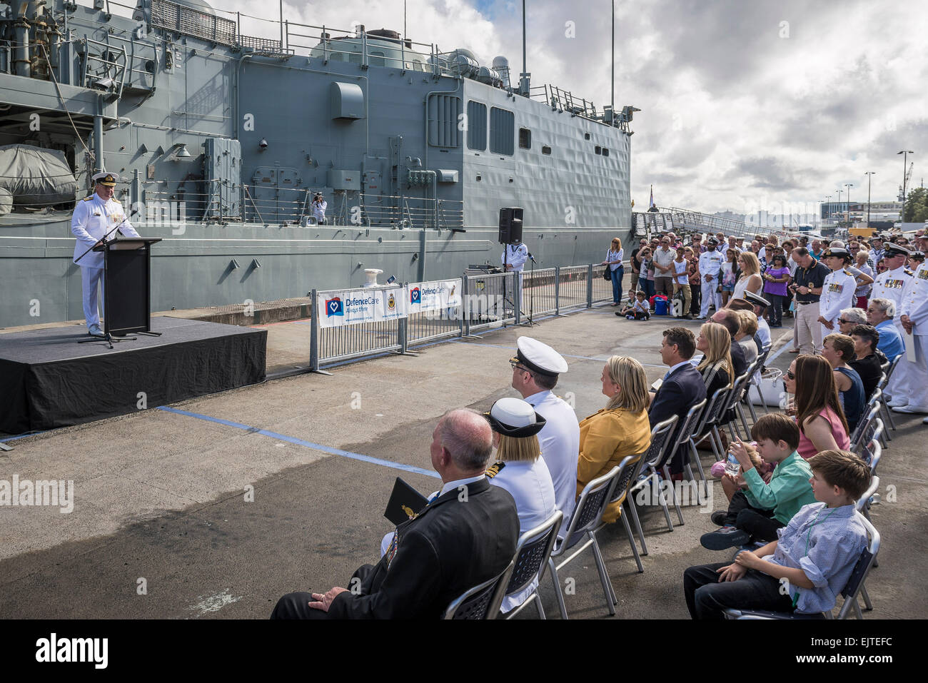 Sydney, AUSTRALIA - April 01, 2015: Australian Fleet Commander, Rear ...