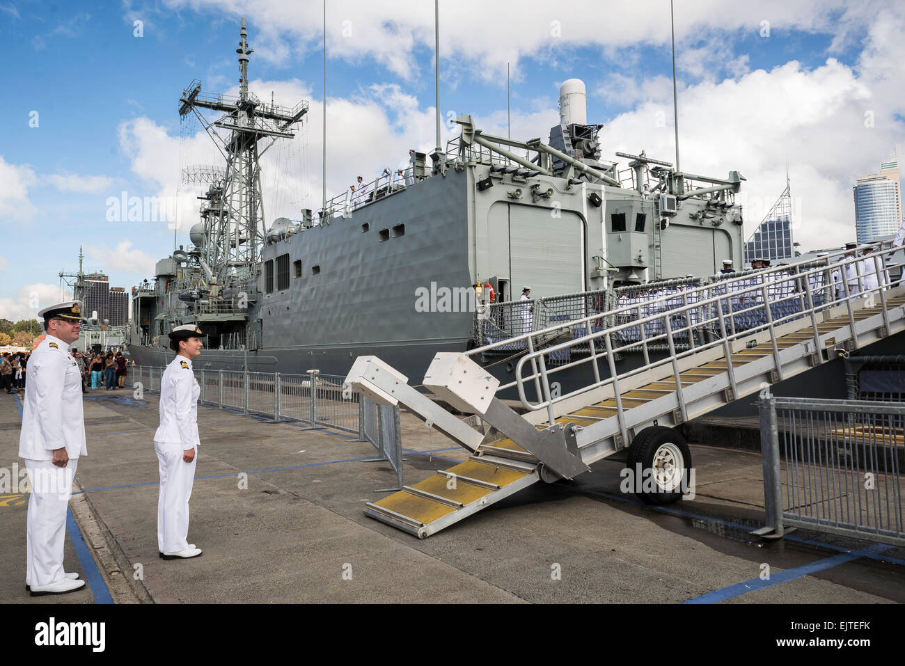 Sydney, AUSTRALIA - April 01, 2015: Commander Dominic McNamara of ...