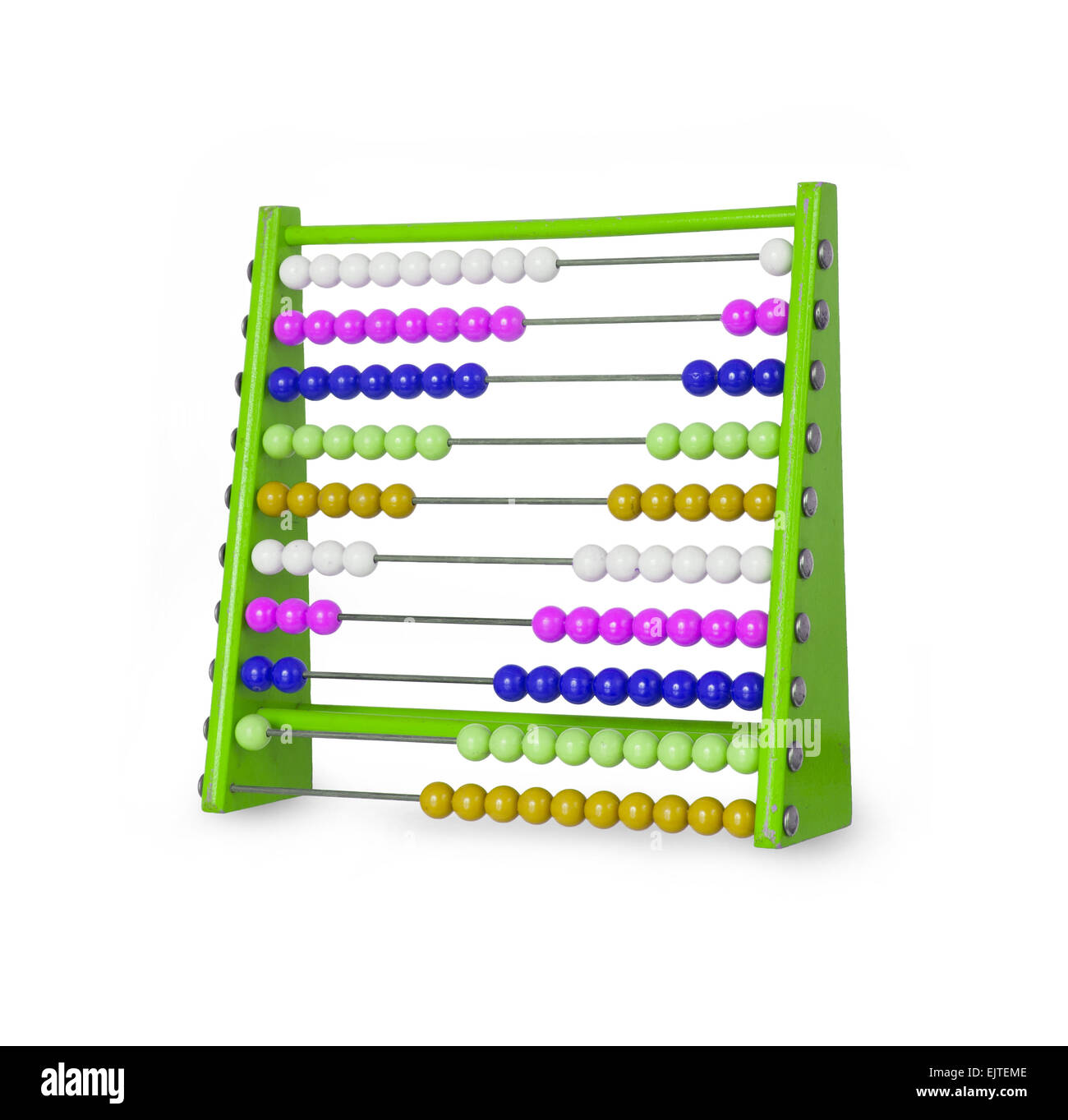 Old abacus isolated on a white background Stock Photo - Alamy