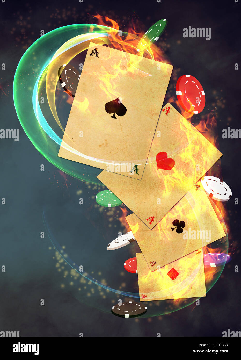 Abstract casino and poker invitation advert background with empty space ...