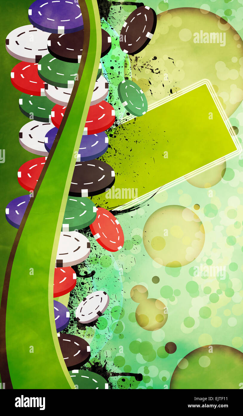 Abstract casino and poker invitation advert background with empty space ...