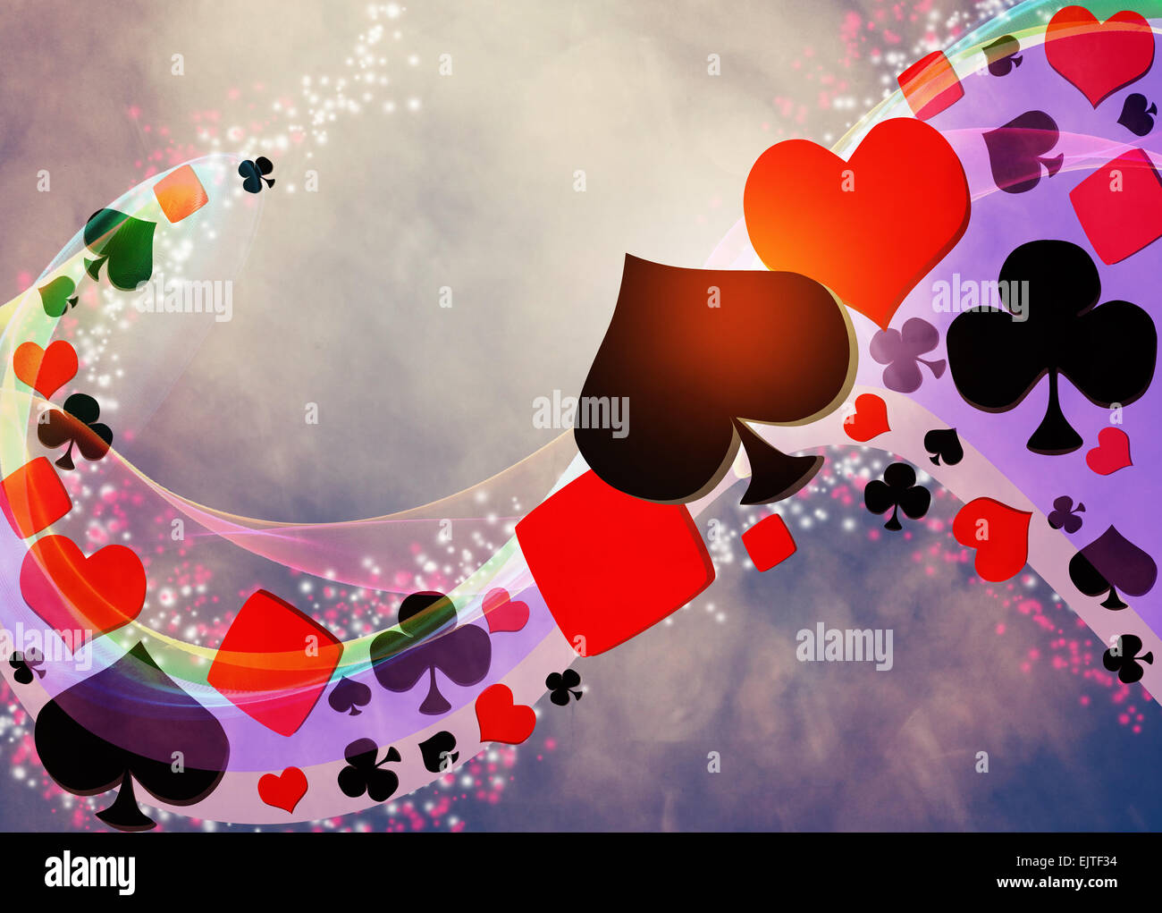 Abstract casino and poker invitation advert background with empty space ...