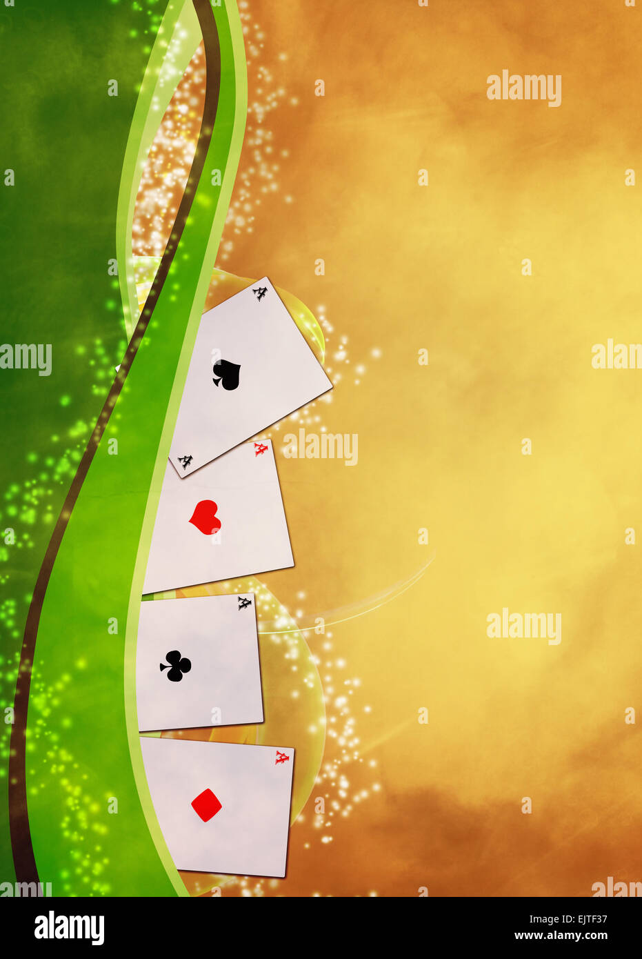 Abstract casino and poker invitation advert background with empty space ...