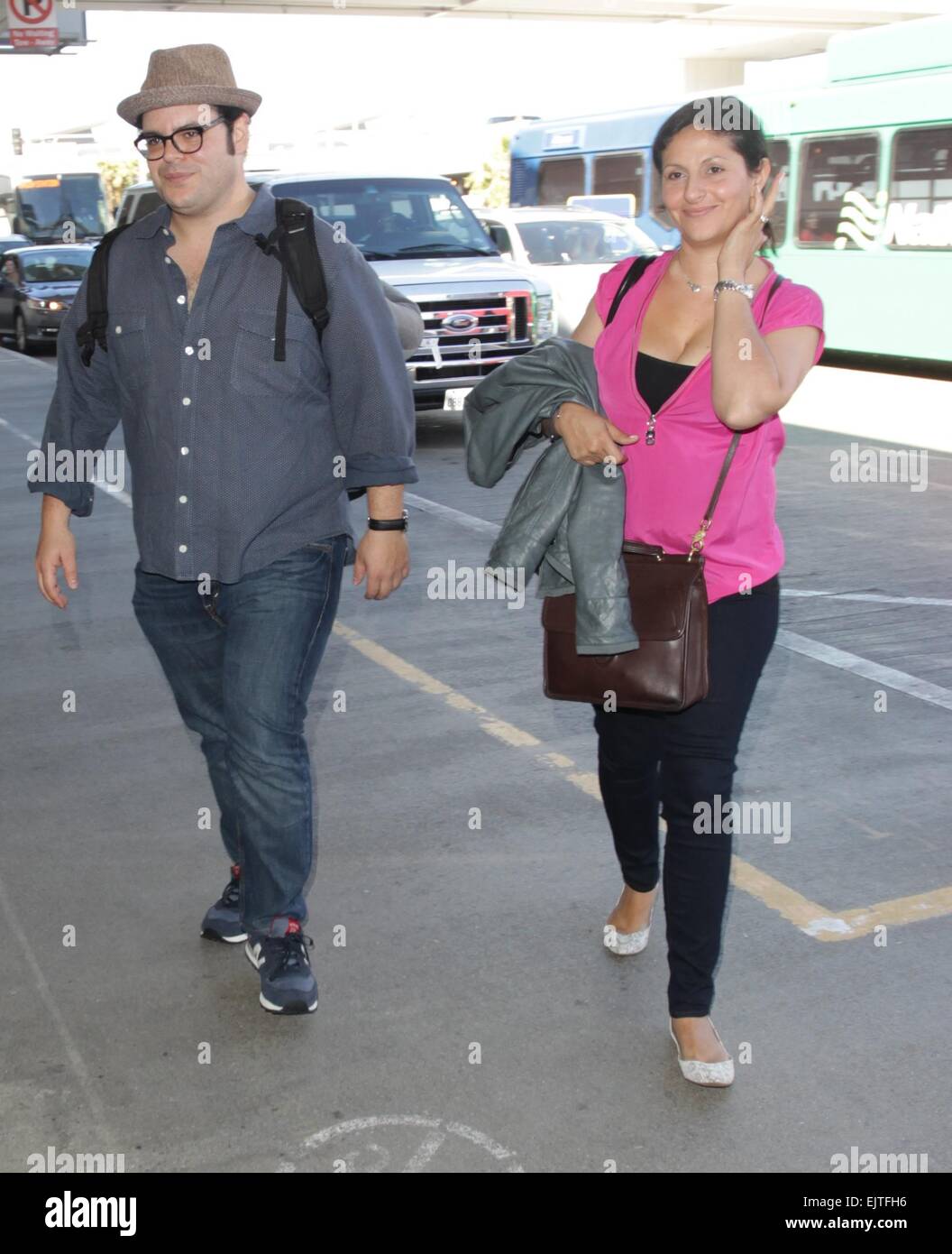 Celebrities at LAX airport Featuring: Josh Gad Where: Hollywood ...