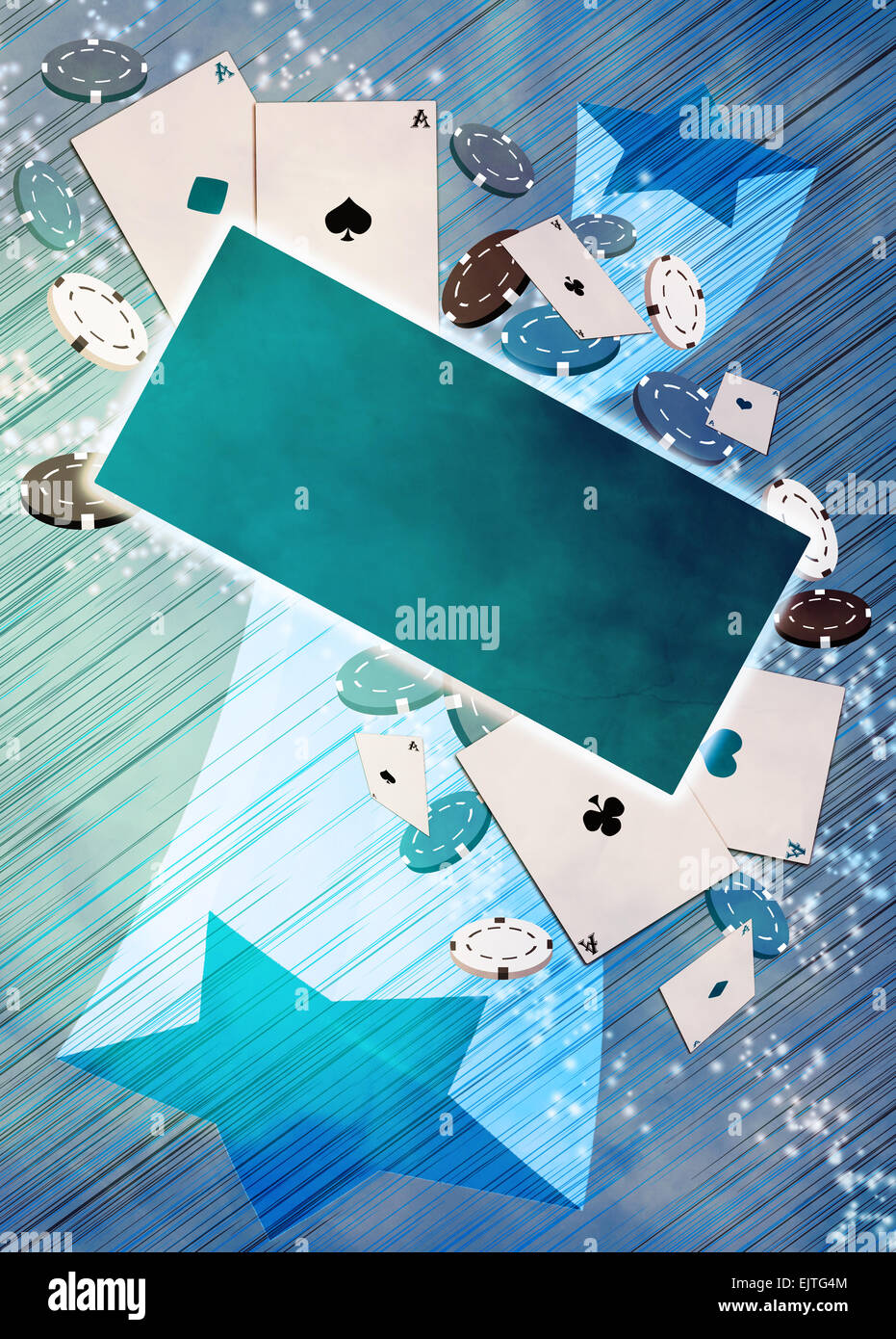 Abstract casino and poker invitation advert background with empty space ...