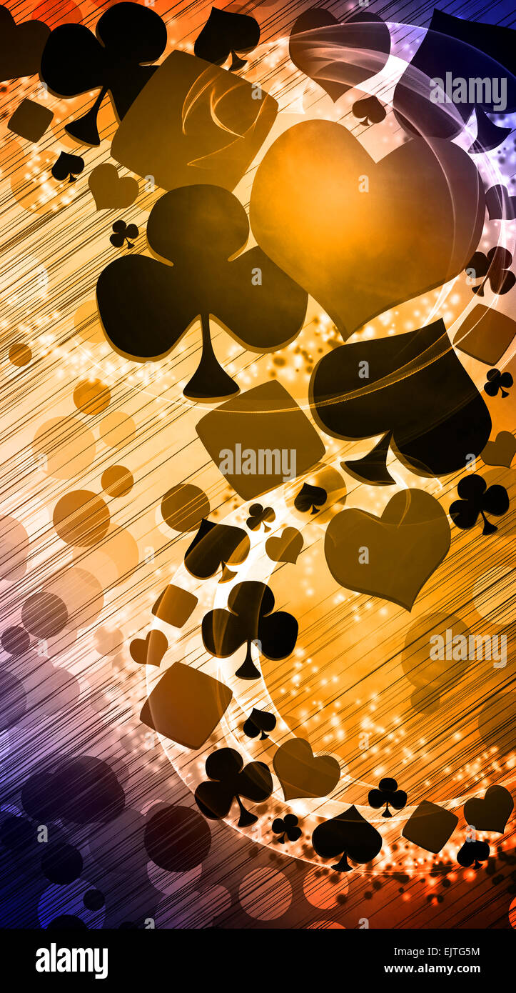 Abstract casino and poker invitation advert background with empty space ...