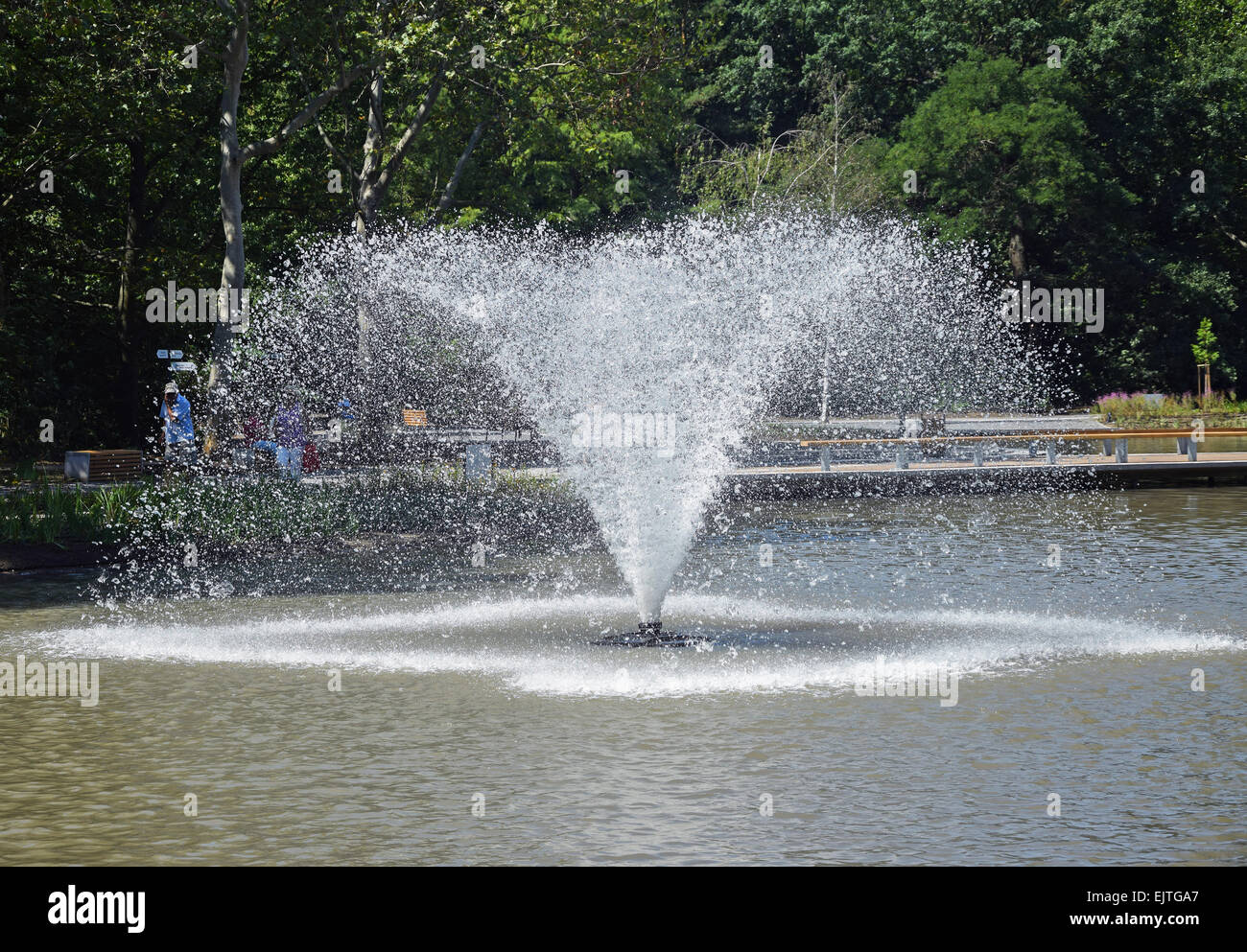 Fountain in the park Stock Photo - Alamy