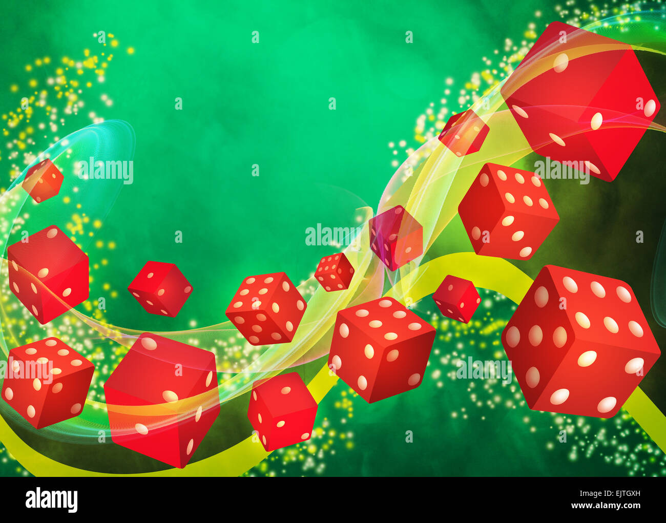 Dice and casino poster, flyer and other invitation advert background ...