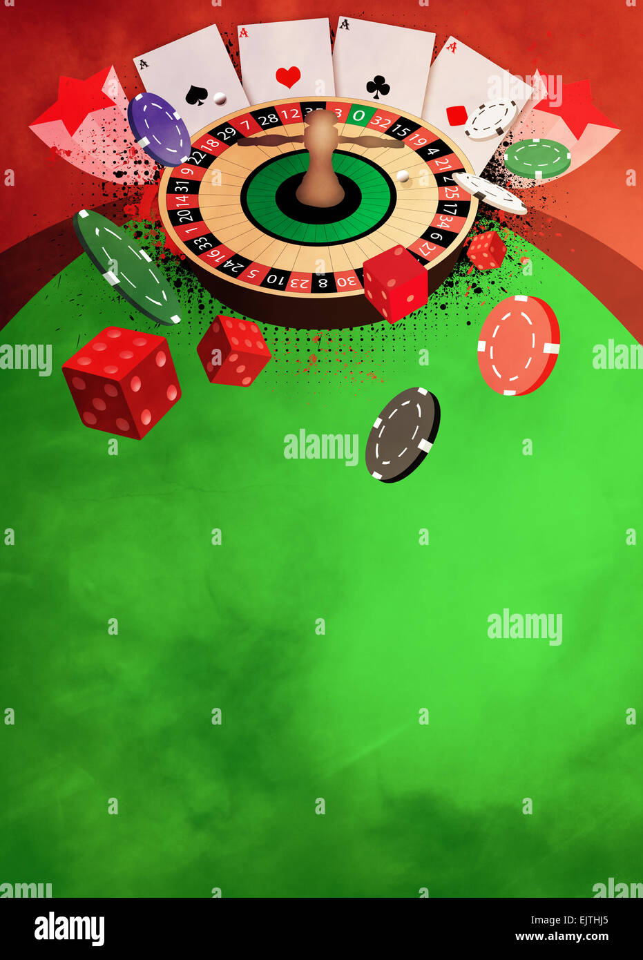 Casino roulette invitation poster, flyer and other advert background ...