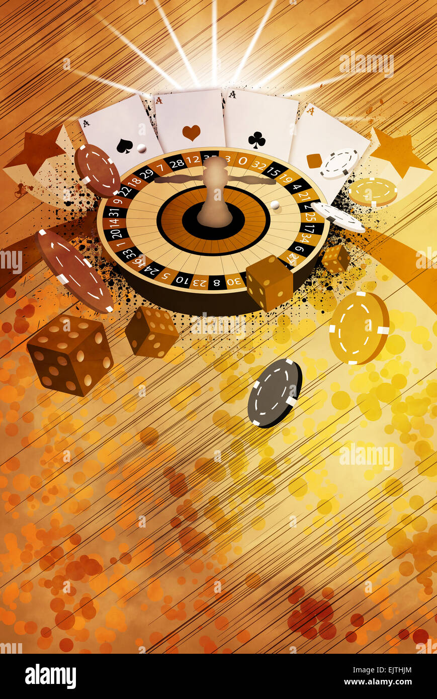 Casino roulette invitation poster, flyer and other advert background ...