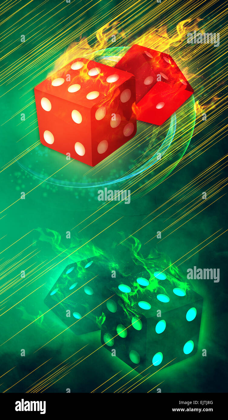 Dice and casino poster, flyer and other invitation advert background ...