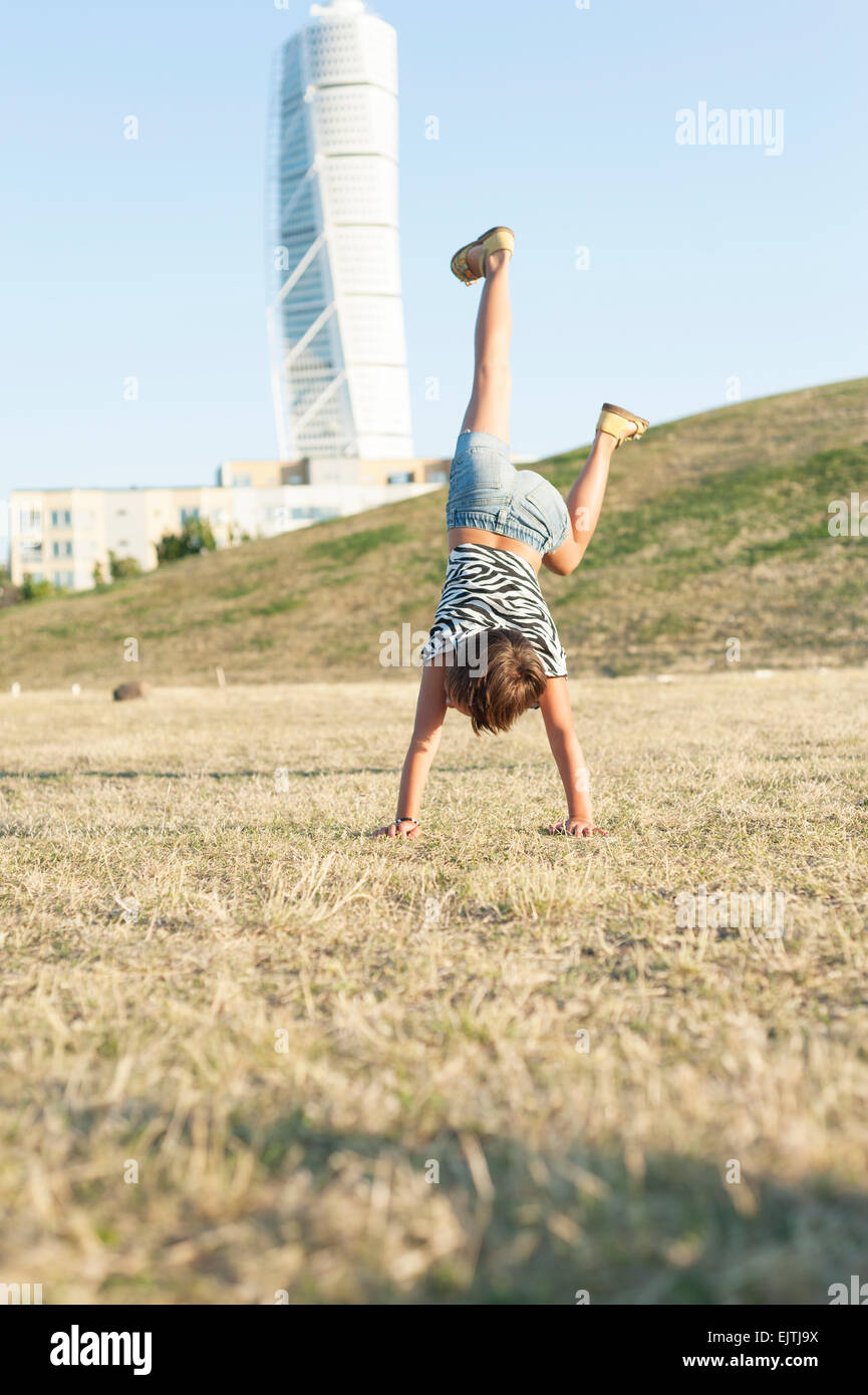 Girl Doing Handstand High Resolution Stock Photography and Images - Alamy