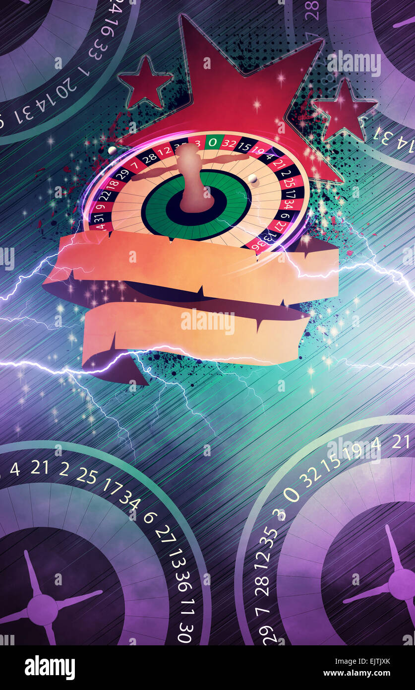Casino roulette invitation poster, flyer and other advert background ...