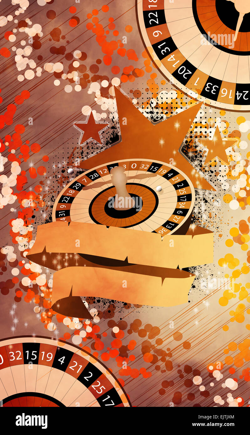 Casino roulette invitation poster, flyer and other advert background ...