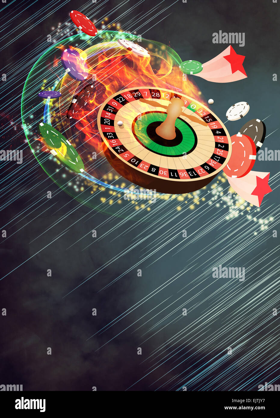 Casino roulette invitation poster, flyer and other advert background ...