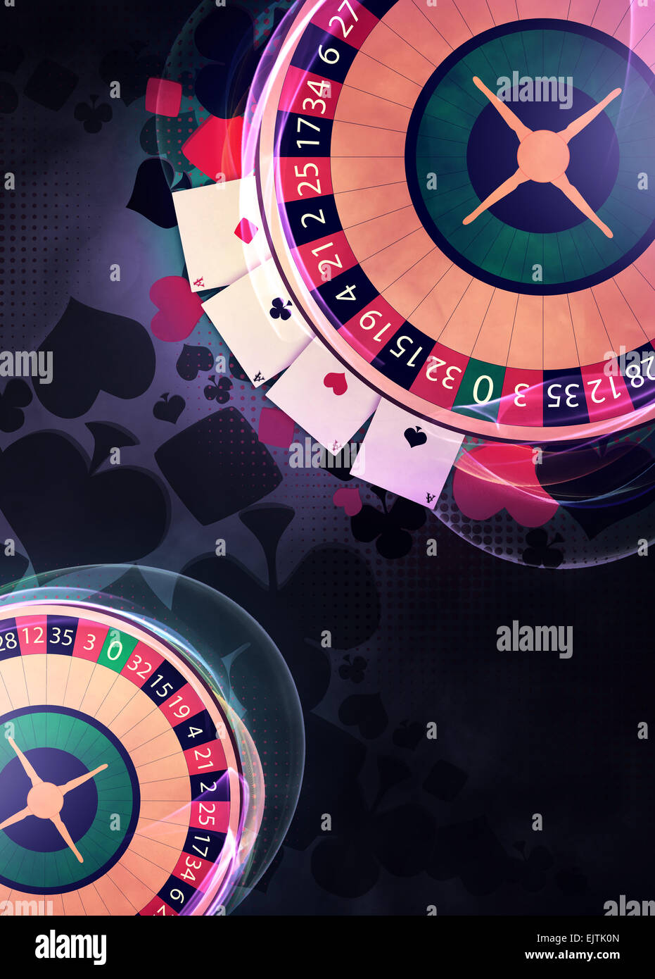 Casino roulette invitation poster, flyer and other advert background ...