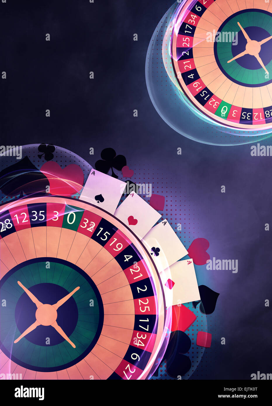 Casino roulette invitation poster, flyer and other advert background ...