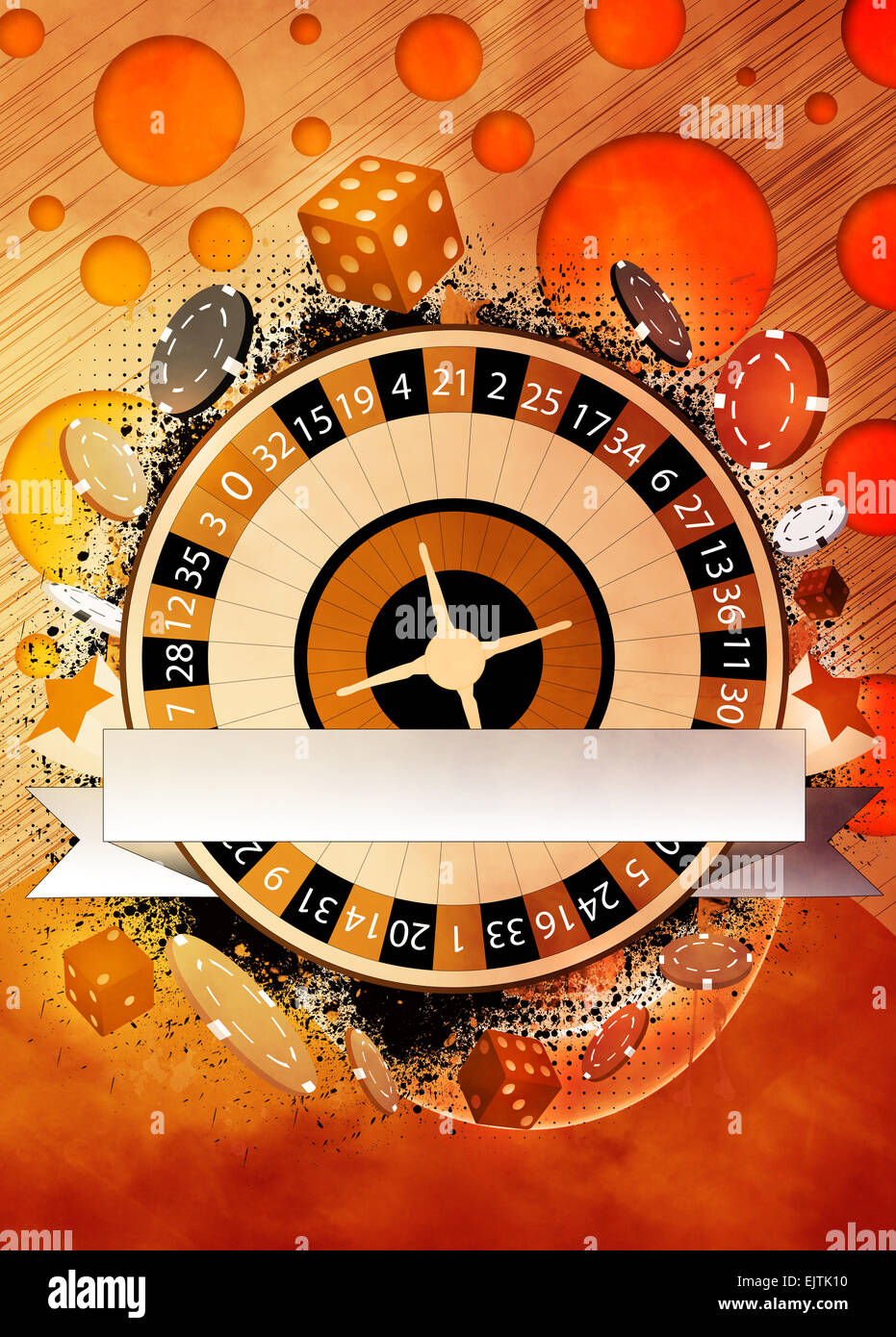 Casino roulette invitation poster, flyer and other advert background ...