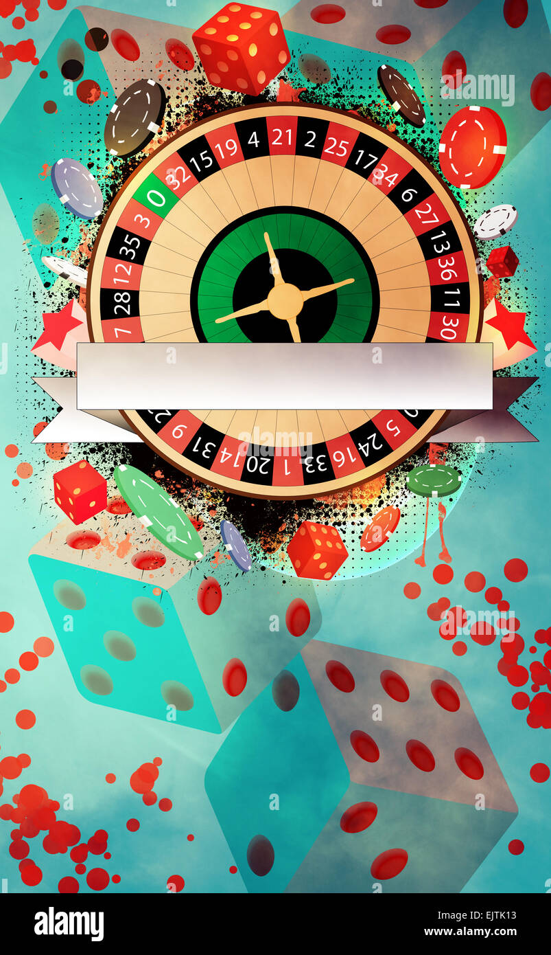 Casino roulette invitation poster, flyer and other advert background ...