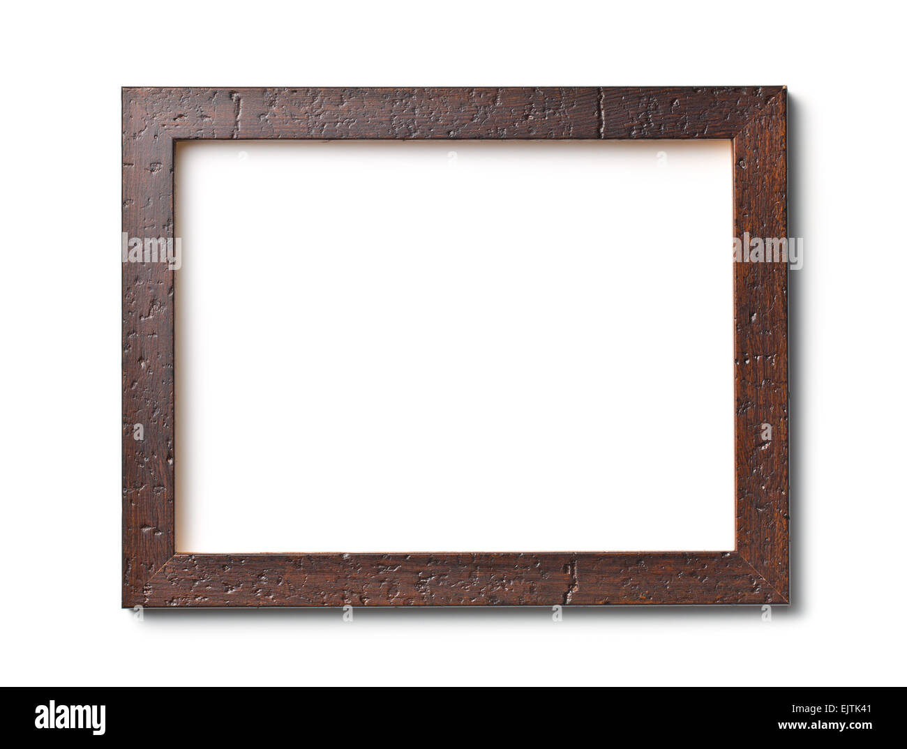 old wooden frame on white background Stock Photo - Alamy
