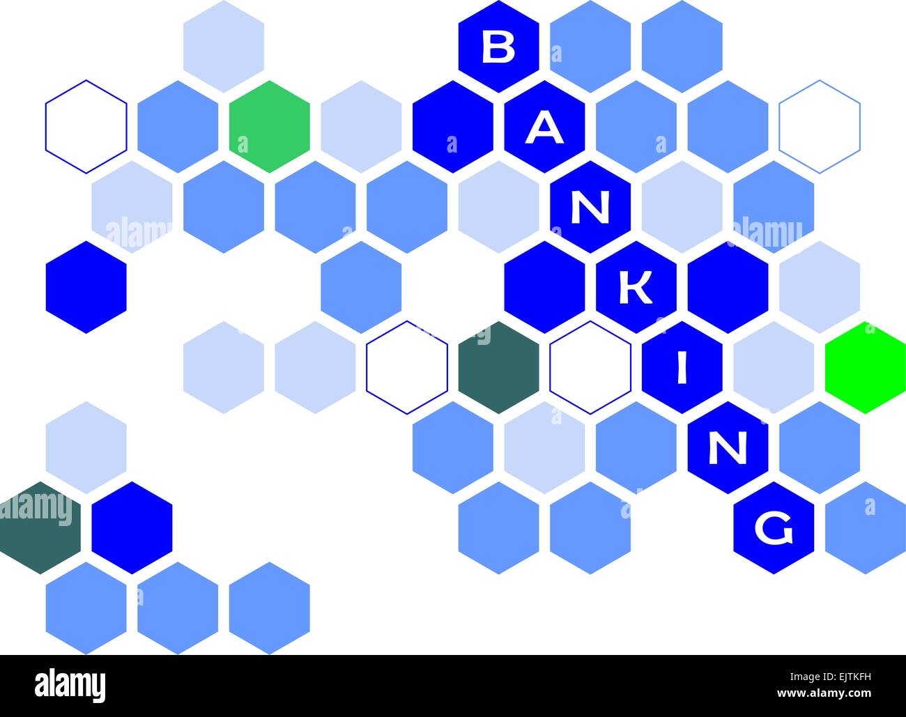 An illustration showing a banking tag on hexagon background Stock ...