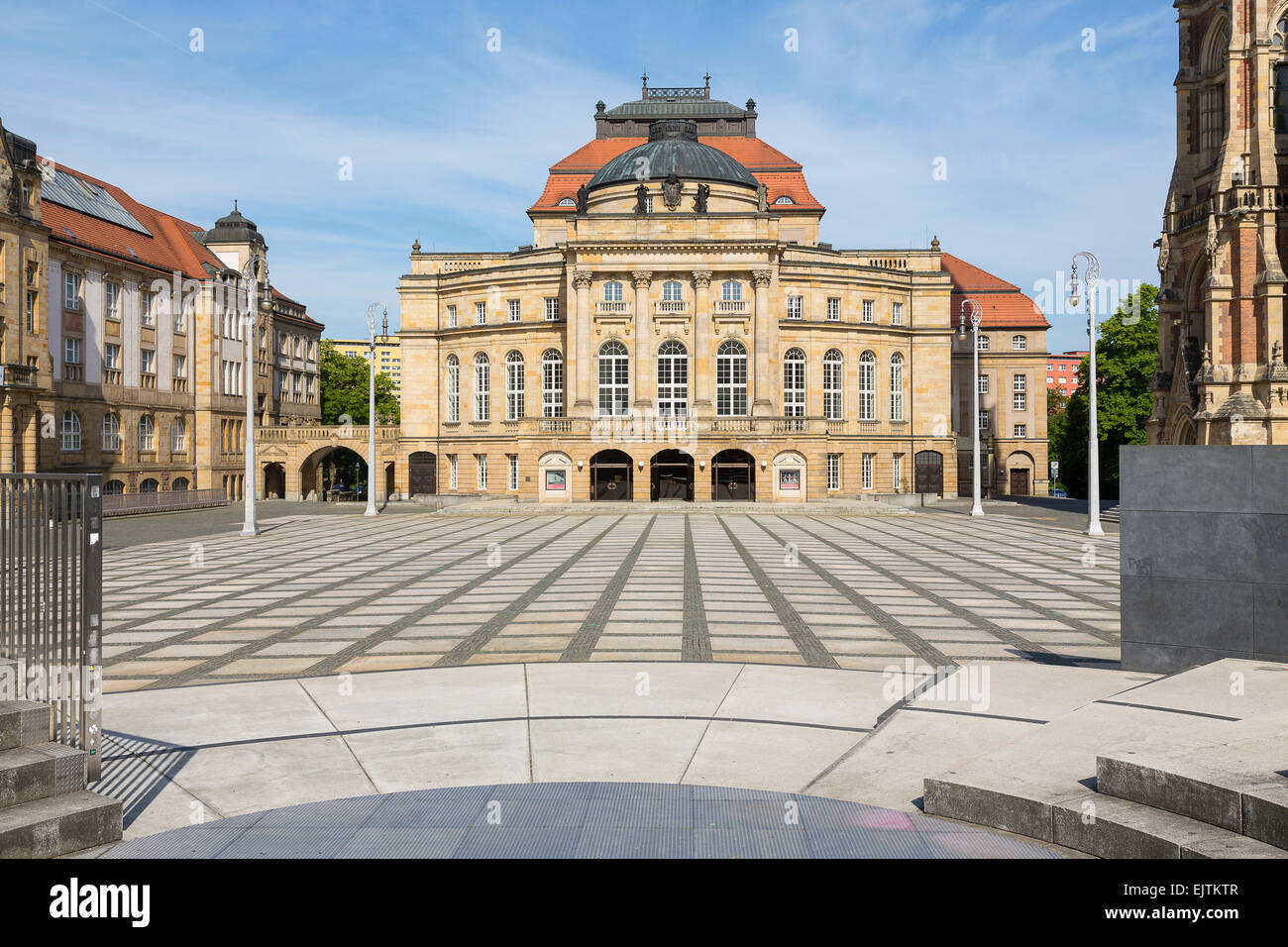 Opera House on Theatre Square, Chemnitz, Saxony, Germany Stock Photo ...