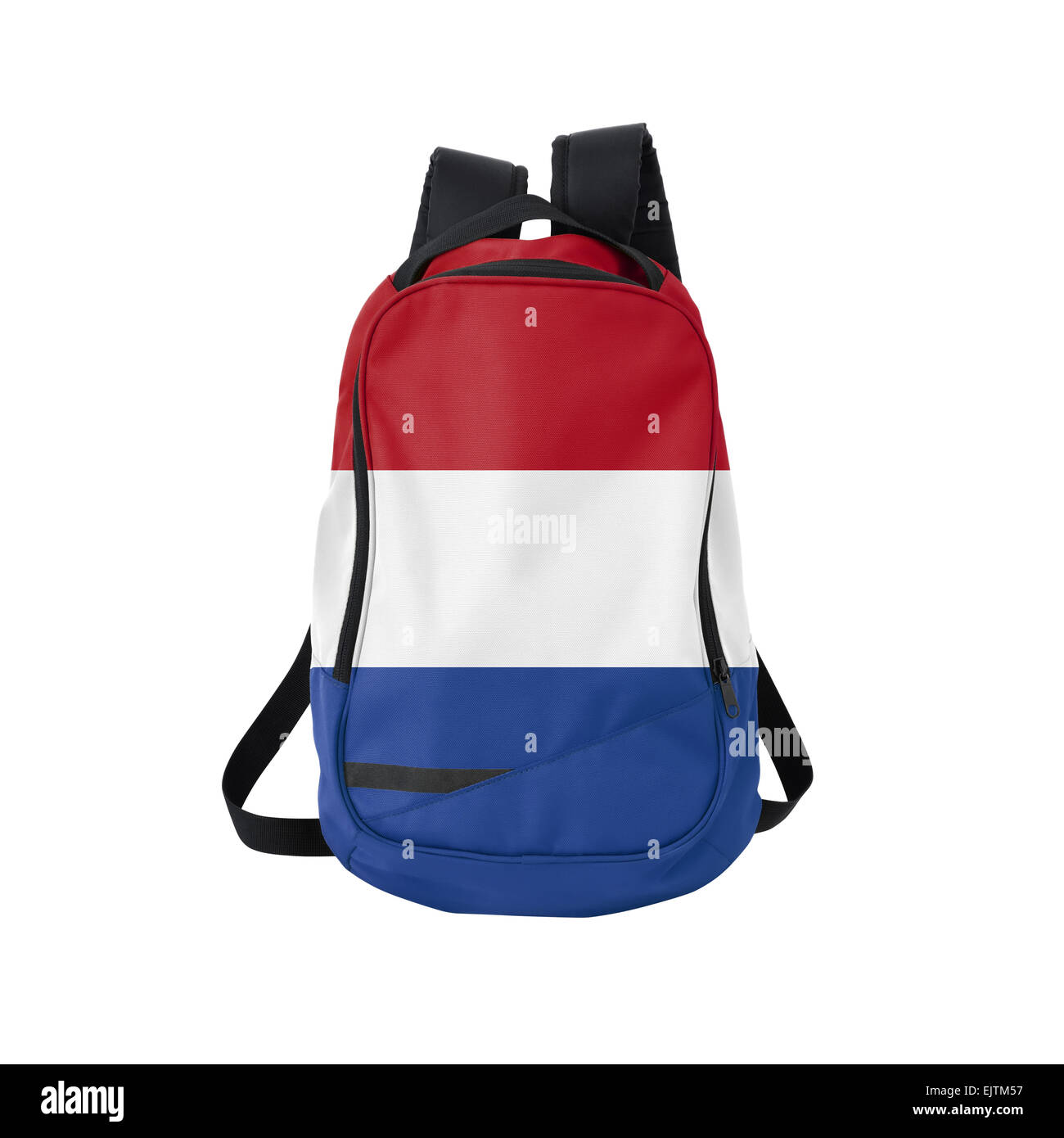 Holland flag backpack isolated on white background. Back to school ...