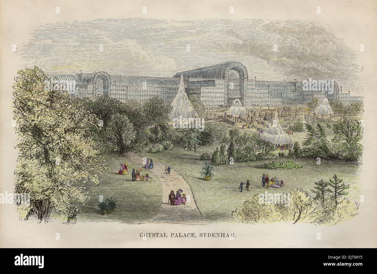 Tinted print engraving antique vintage historical aged 19th century ...