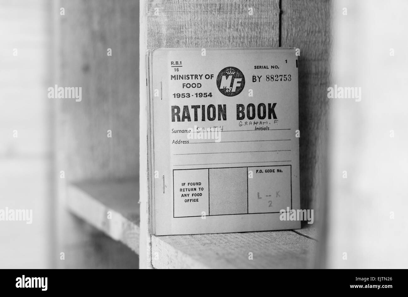 Ration book from world war Black and White Stock Photos & Images - Alamy