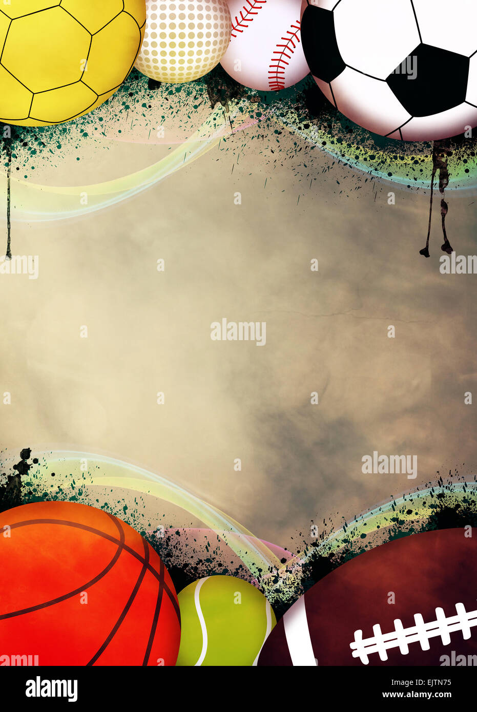 Sport advert poster or flyer background with empty space Stock Photo ...