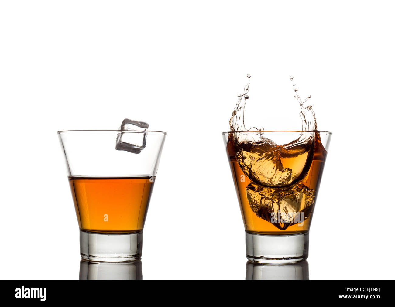 Whiskey splashing in glass hi-res stock photography and images - Alamy