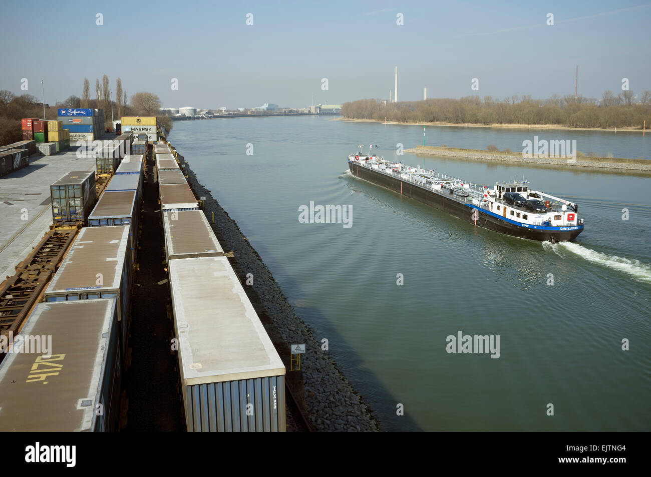 Container terminal and docks, Niehl, Cologne, Germany Stock Photo - Alamy