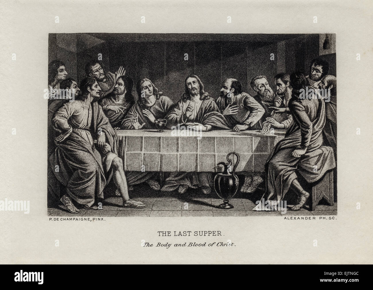 Photogravure from the painting “The Last Supper” by Brussels born ...