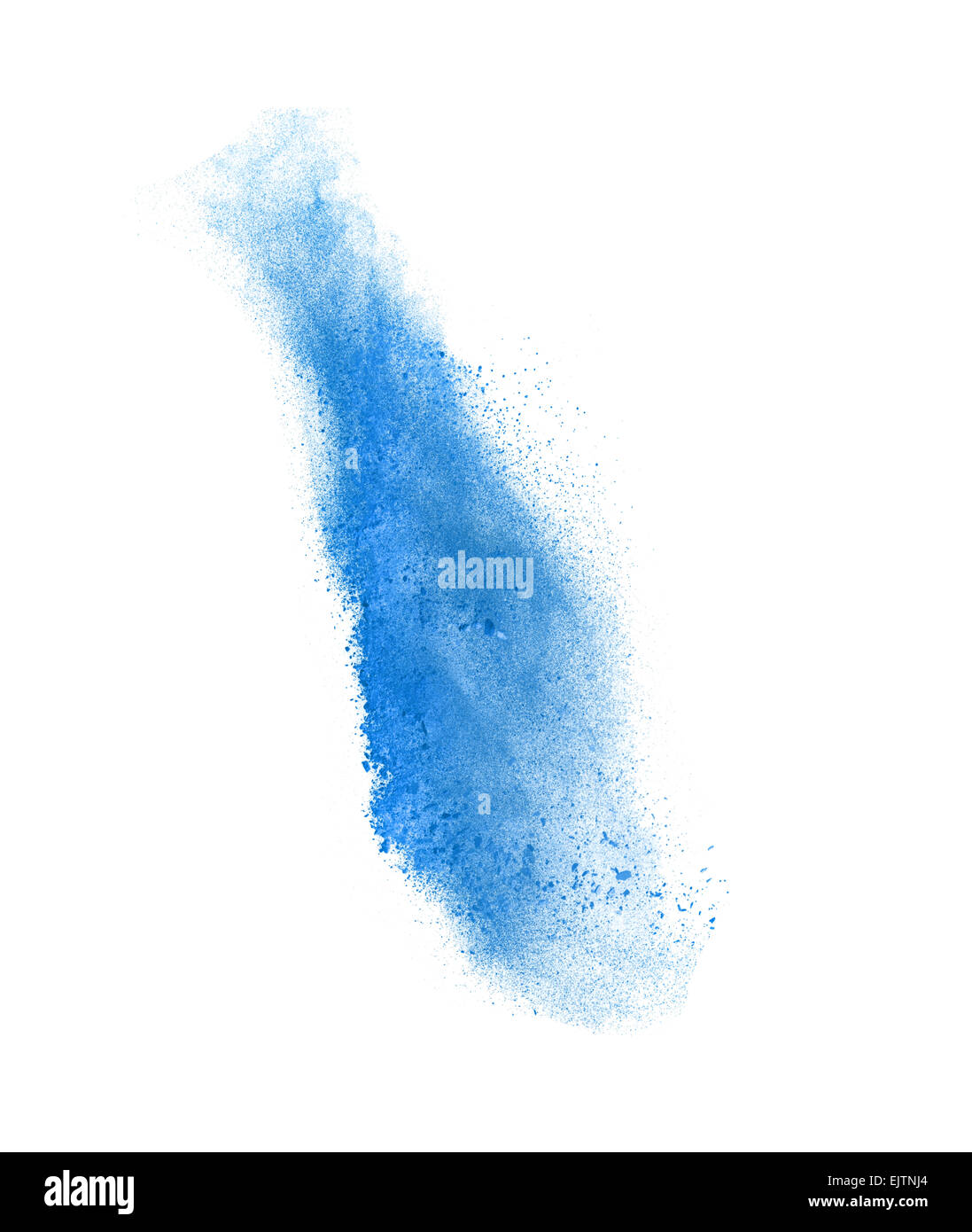 Launched colorful powder, isolated on white Stock Photo - Alamy