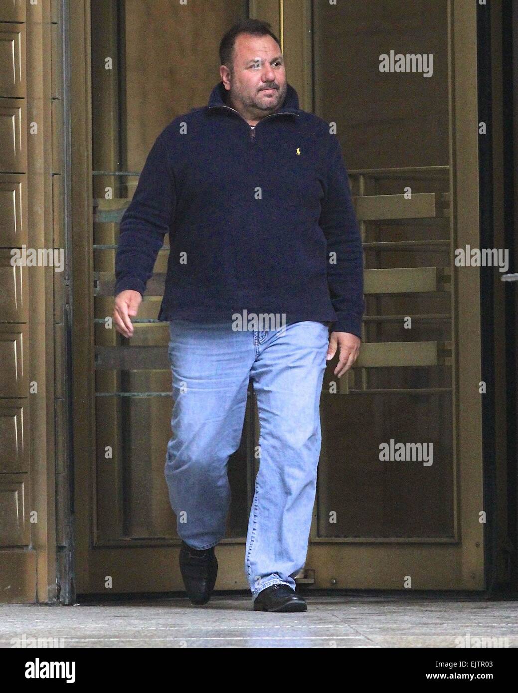 New York, New York, USA. 26th Mar, 2015. Peter Senese exits federal ...