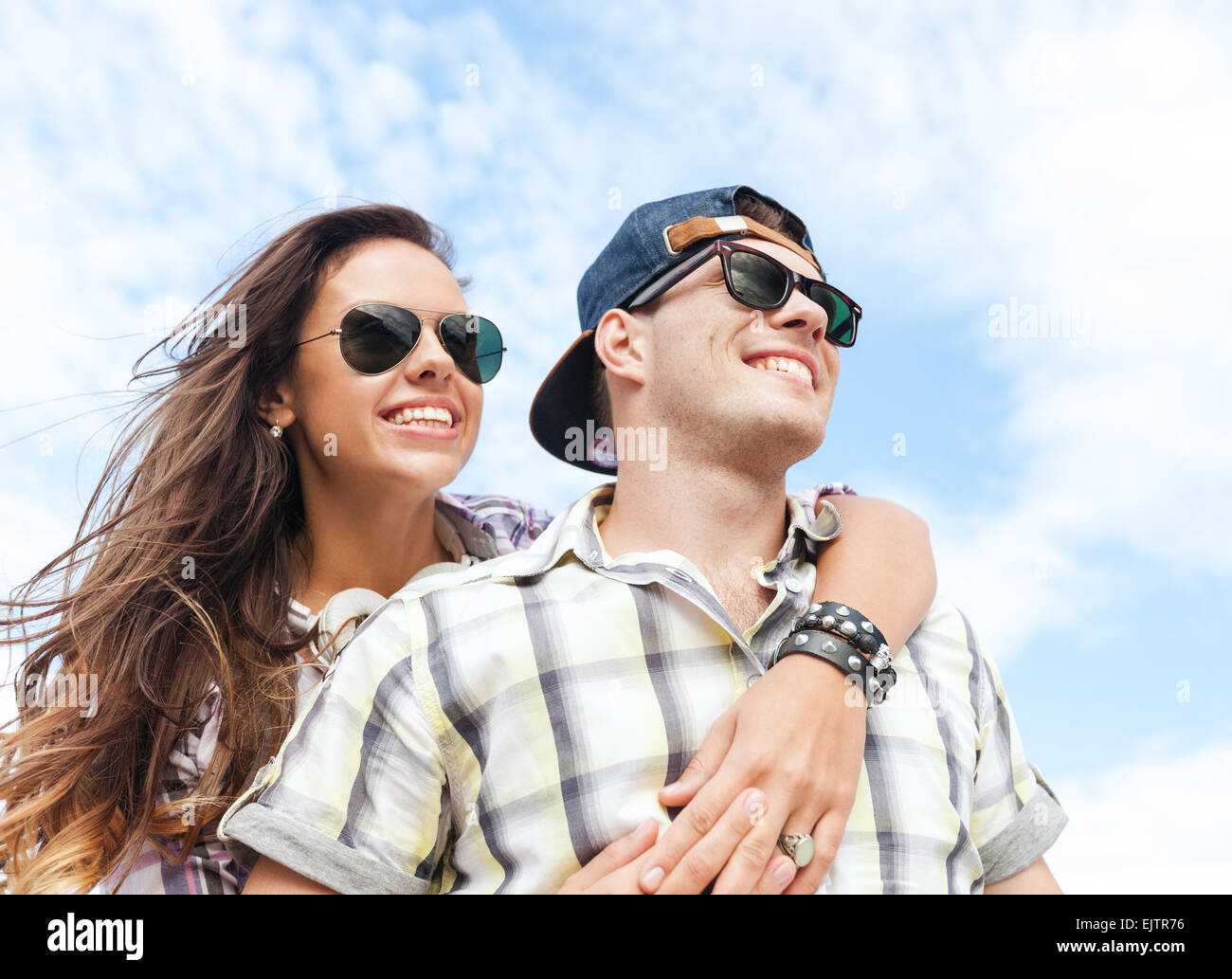 teenagers having fun outside Stock Photo - Alamy