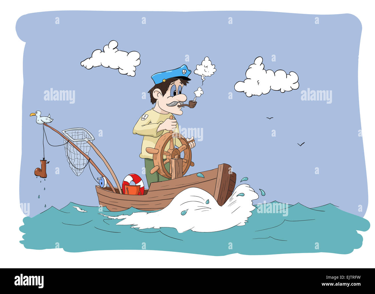Fisherman Boat (cartoon) Stock Photos & Fisherman Boat (cartoon) Stock ...