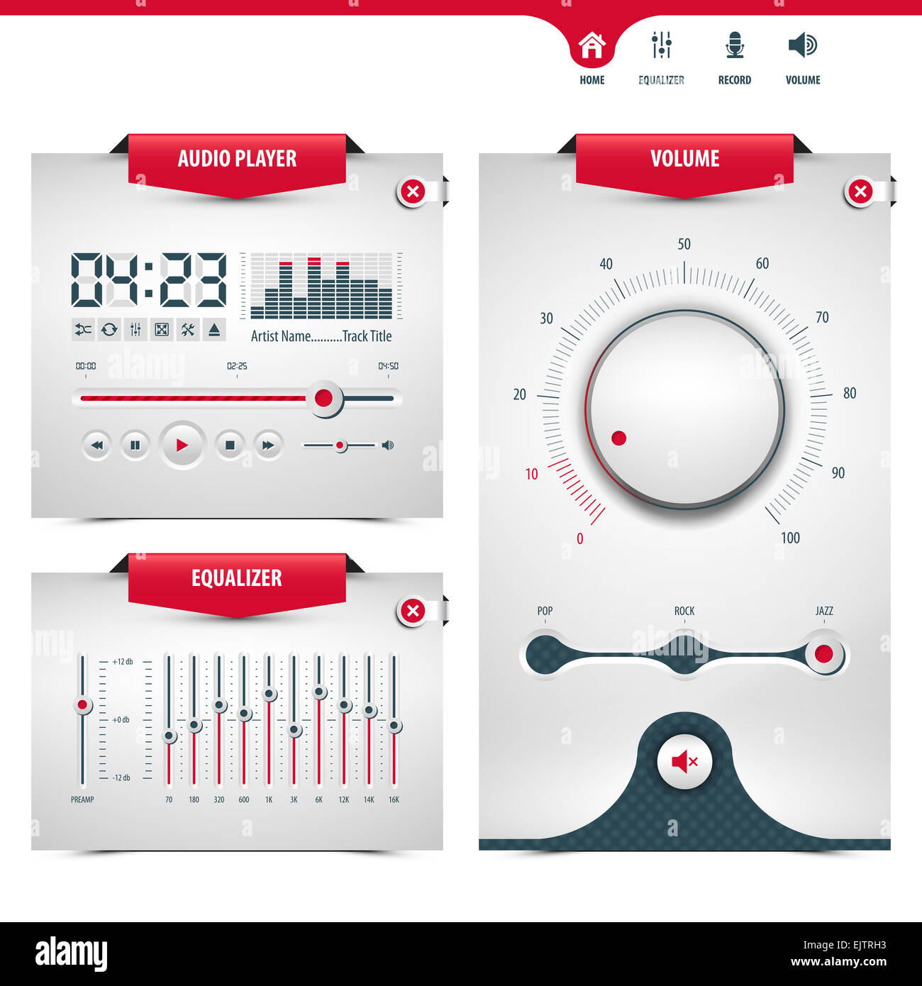 Control panel audio player hi-res stock photography and images - Alamy