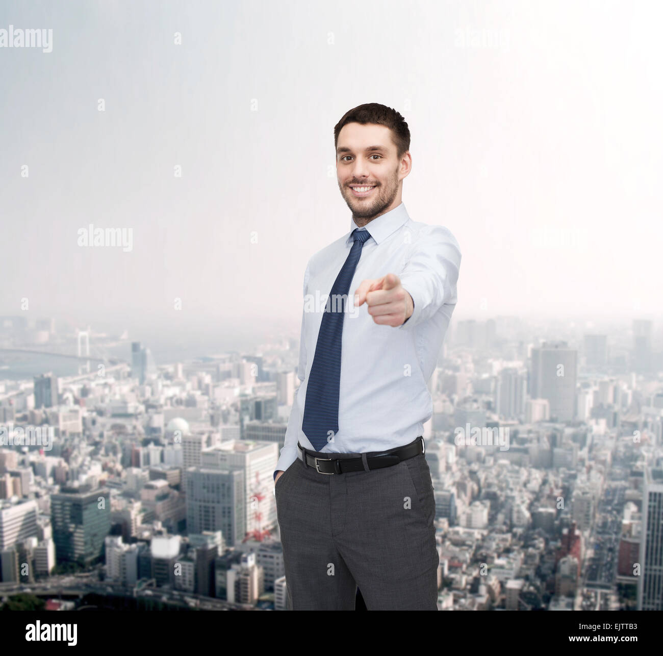 handsome businessman pointing finger at you Stock Photo - Alamy