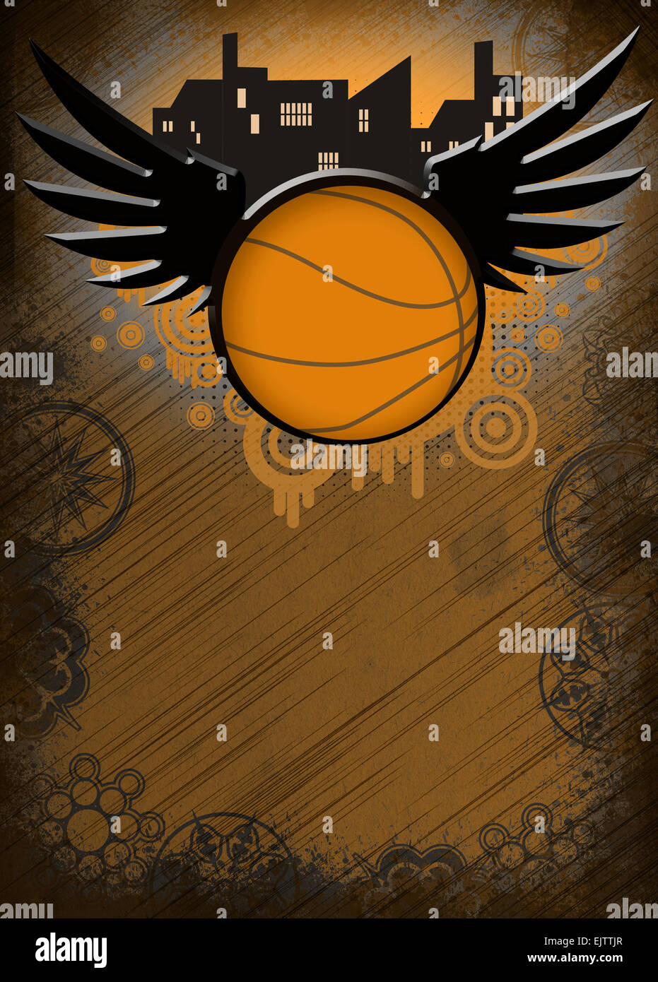 Basketball sport poster or flyer background with space Stock Photo - Alamy